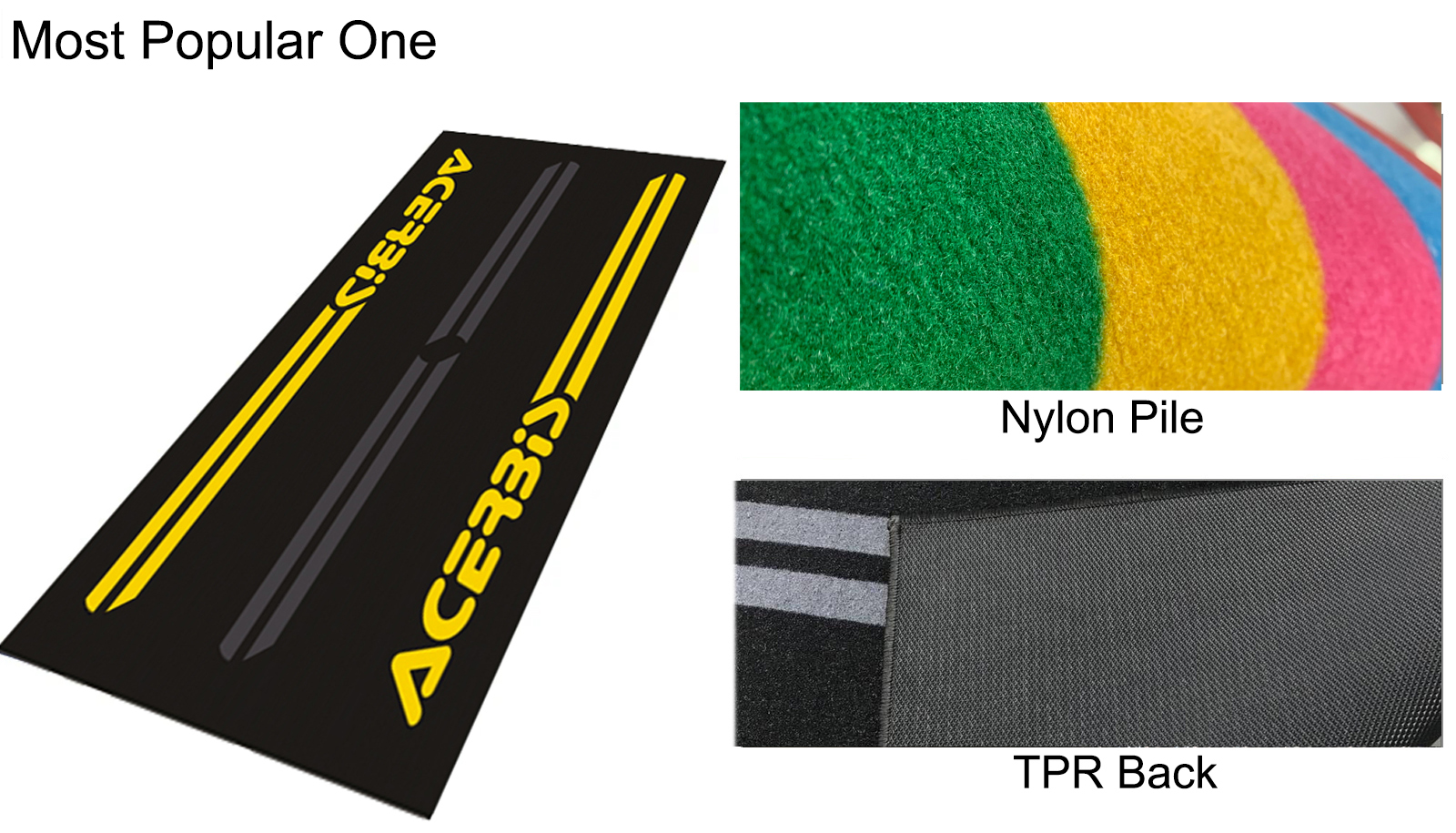 Customized Rubber Backing Motorcycle Pit Mat for Drag Racing